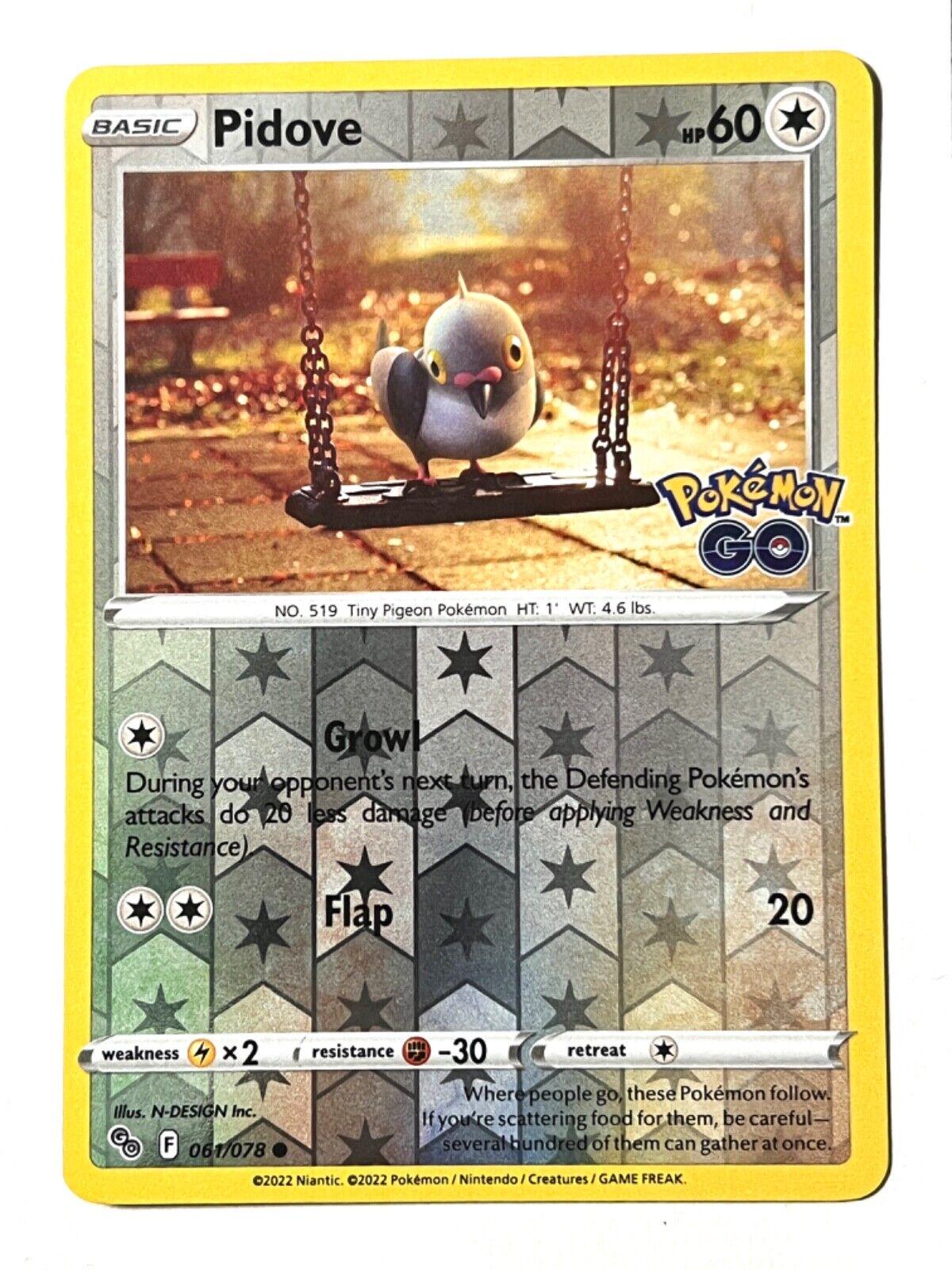 Pidove [Reverse Holo] #61 Prices | Pokemon Go | Pokemon Cards