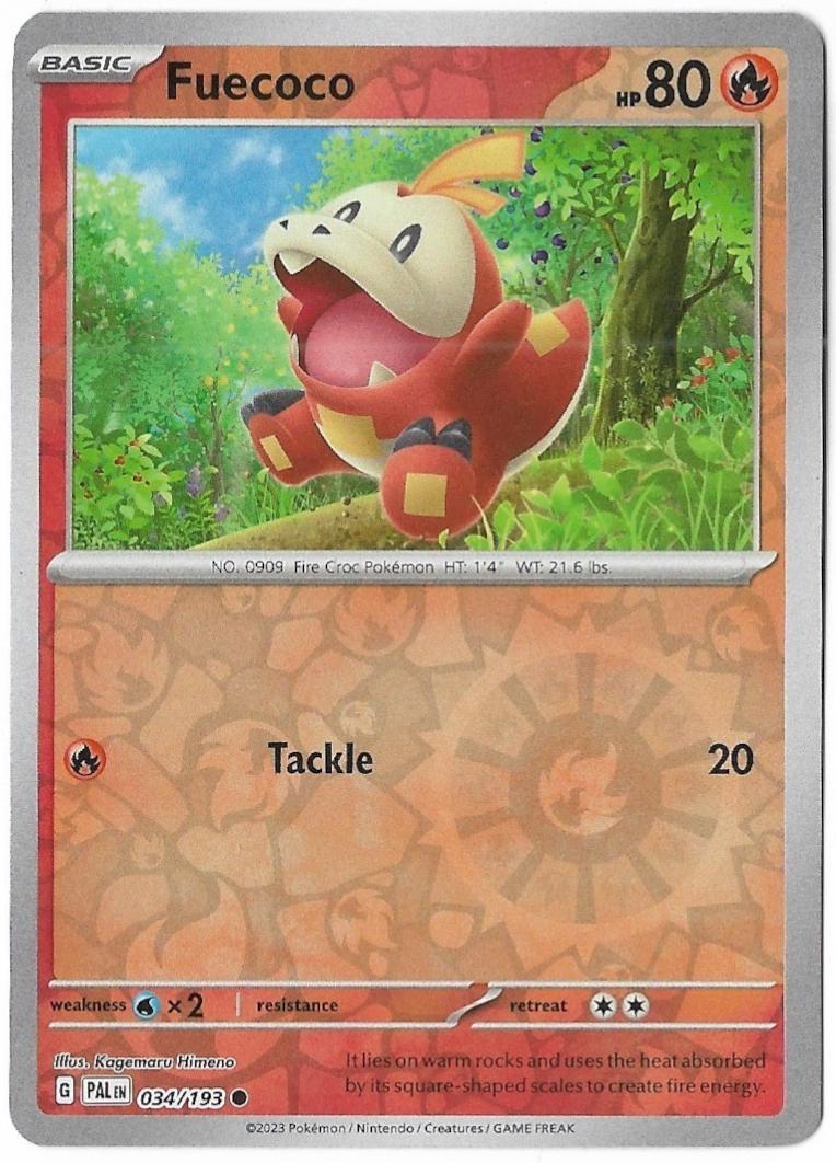 Fuecoco [Reverse Holo] #34 Prices | Pokemon Paldea Evolved | Pokemon Cards