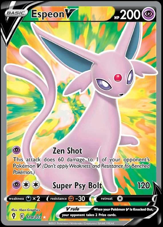 Espeon V #179 Prices | Pokemon Evolving Skies | Pokemon Cards