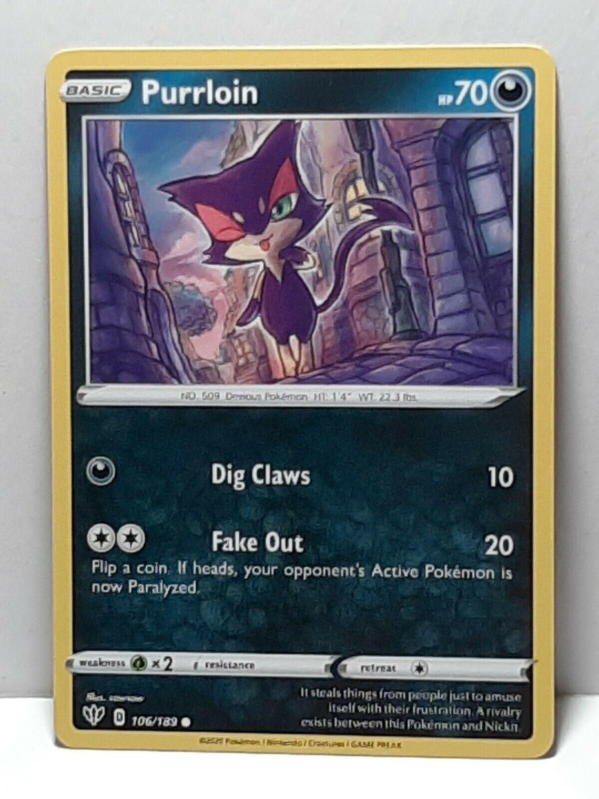 Purrloin #106 Prices | Pokemon Darkness Ablaze | Pokemon Cards