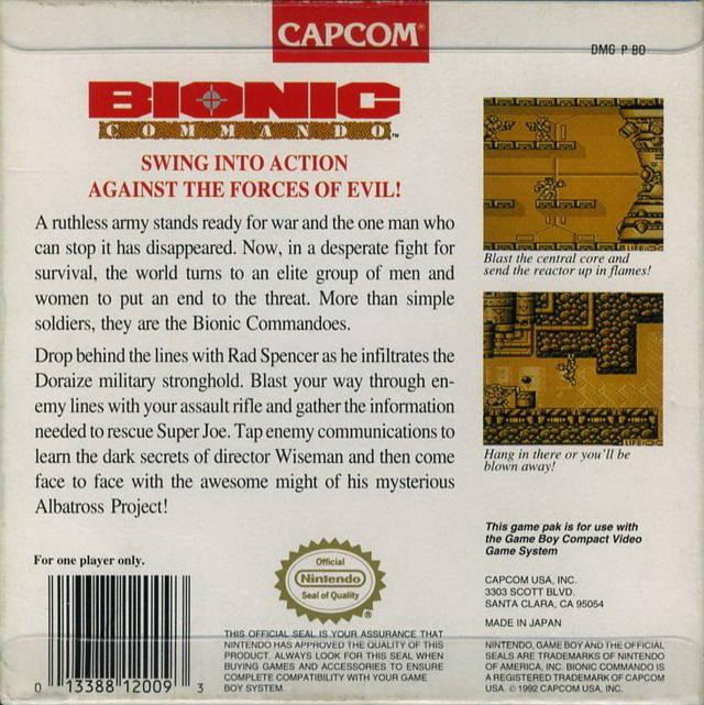 Bionic Commando Prices GameBoy | Compare Loose, CIB & New Prices