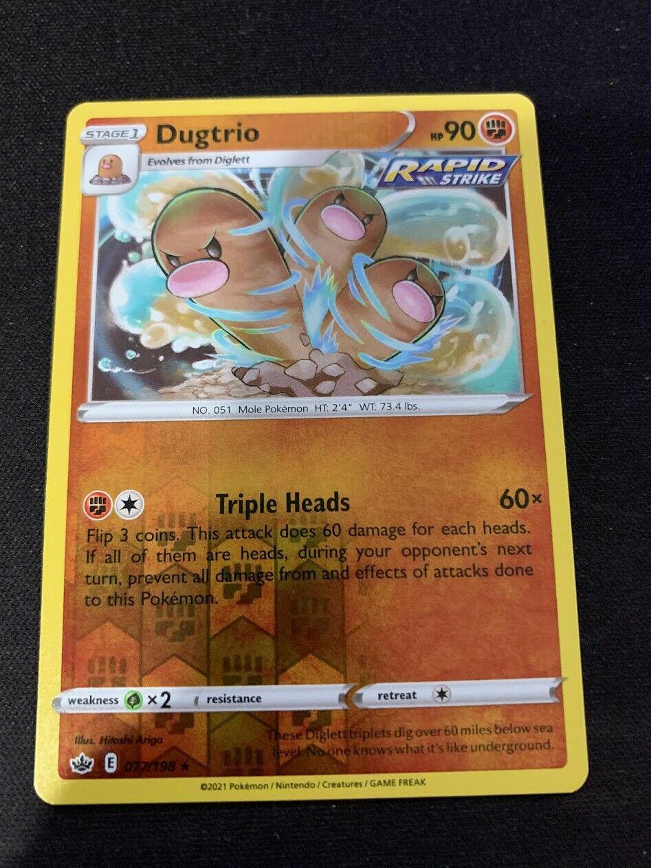 Dugtrio [Reverse Holo] #77 Prices | Pokemon Chilling Reign | Pokemon Cards