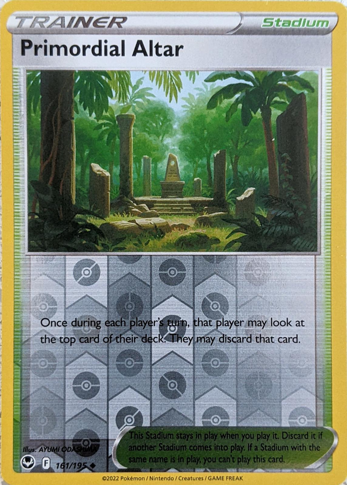 Primordial Altar [Reverse Holo] #161 Prices | Pokemon Silver Tempest ...