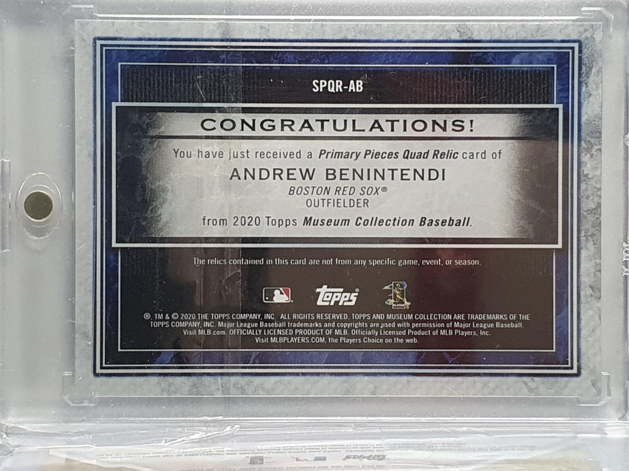 ANDREW BENINTENDI [GOLD] #SPQR-AB Prices | 2020 Topps Museum Collection ...