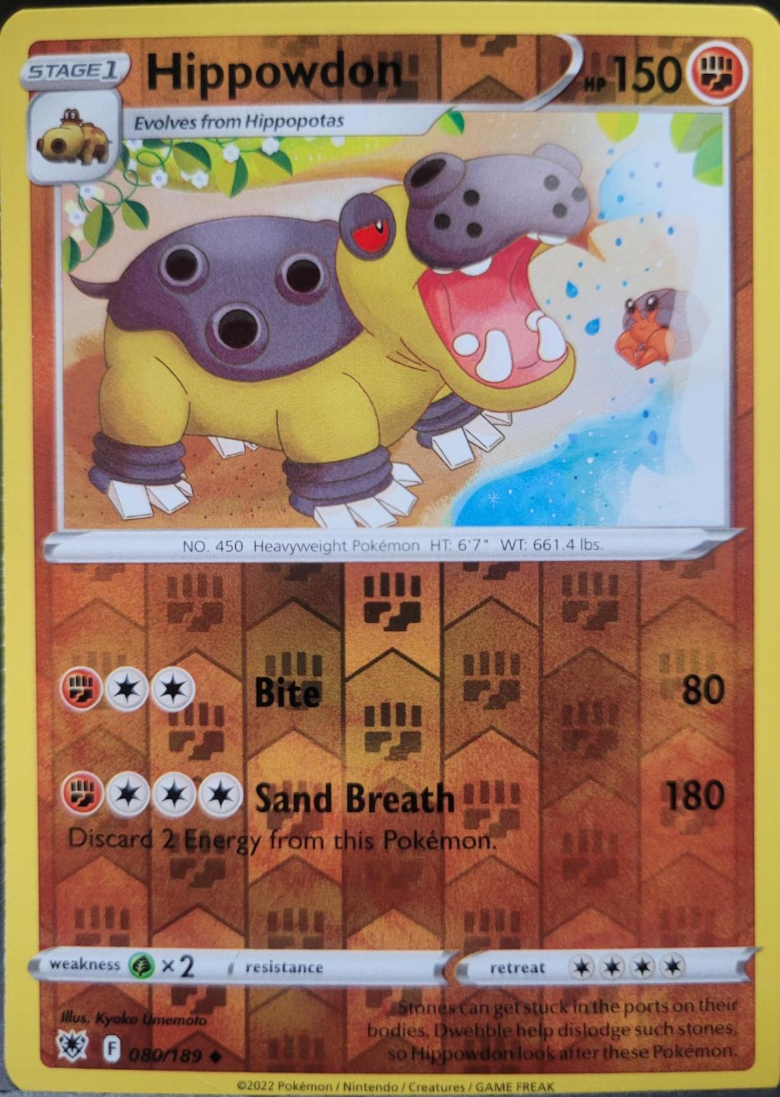 Hippowdon [Reverse Holo] #80 Prices | Pokemon Astral Radiance | Pokemon ...