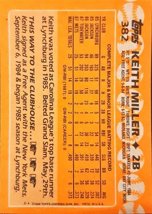 Keith Miller #382 Prices [Rookie] | 1988 Topps | Baseball Cards