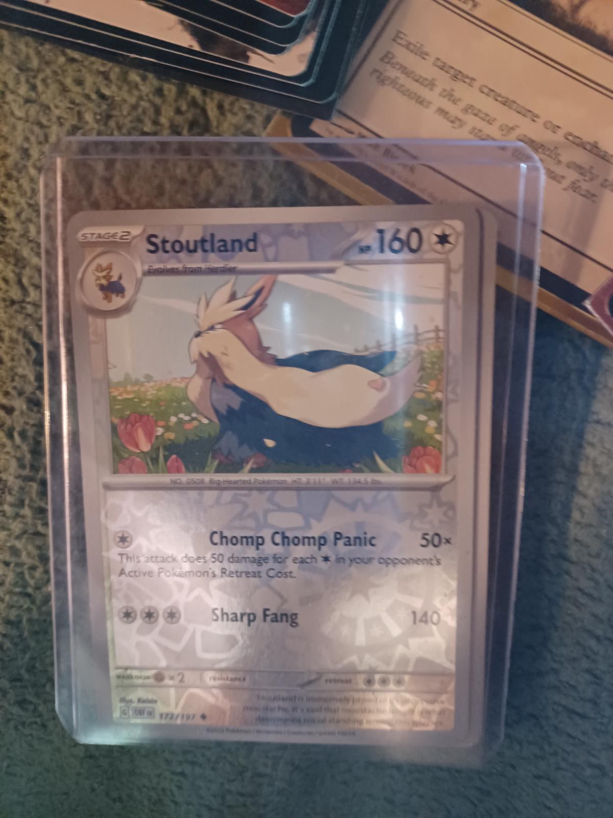 Stoutland [Reverse Holo] | BGS 10 | Pokemon Obsidian Flames