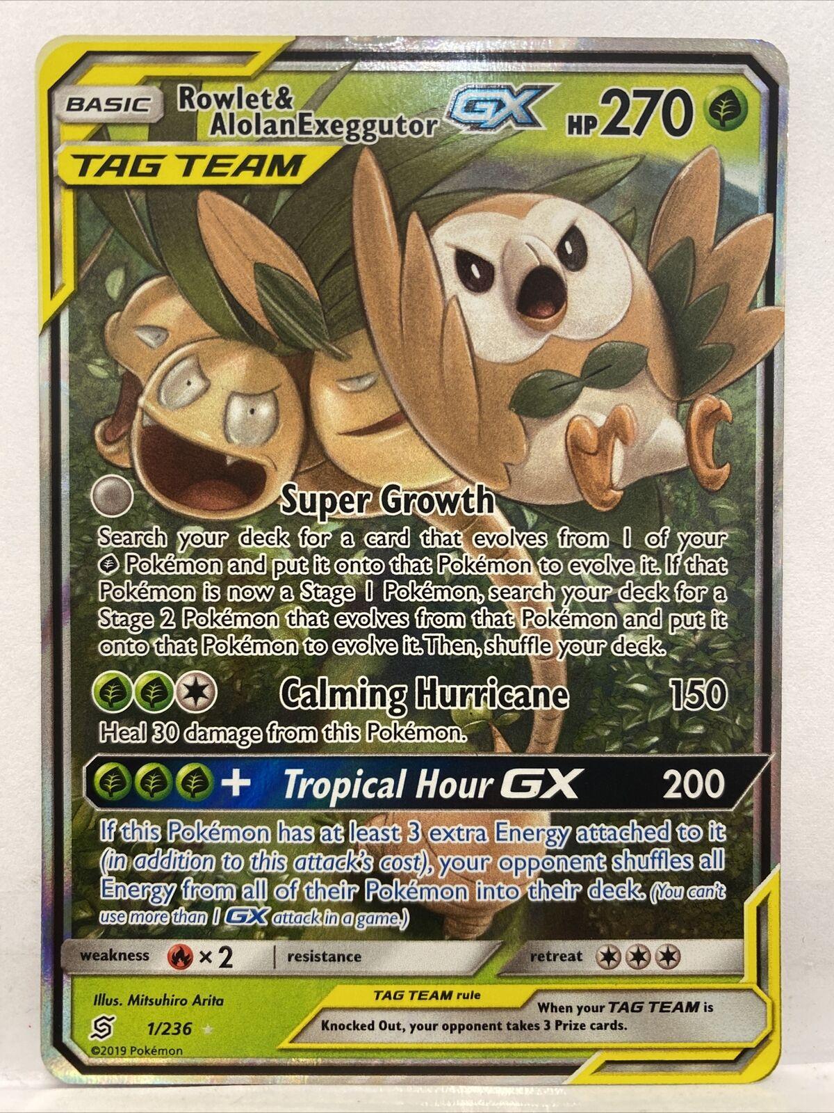 Rowlet & Alolan Exeggutor GX #1 Prices | Pokemon Unified Minds | Pokemon Cards