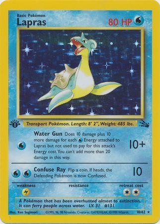 Lapras [1st Edition] #10 Prices | Pokemon Fossil | Pokemon Cards