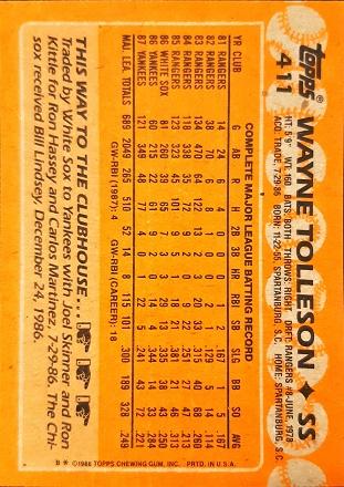 Wayne Tolleson #411 Prices | 1988 Topps | Baseball Cards