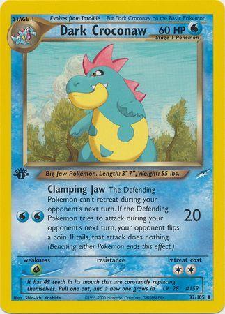 Dark Croconaw [1st Edition] #32 Prices | Pokemon Neo Destiny | Pokemon ...