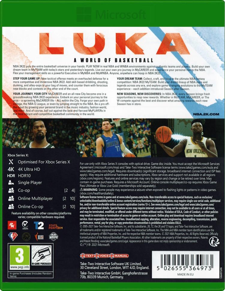 NBA 2K22 Prices PAL Xbox Series X | Compare Loose, CIB & New Prices