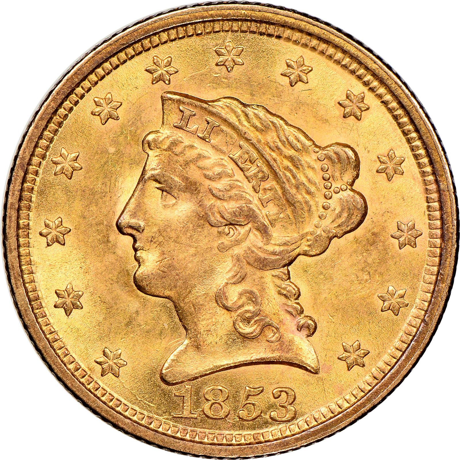 1853 Liberty Head Quarter Eagle Prices | Ungraded, NGC, PCGS Values