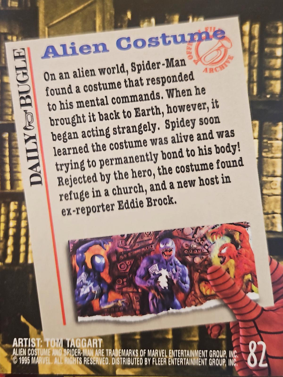 Alien Costume [Gold Foil Signature] #82 Prices | Marvel 1995 Ultra ...
