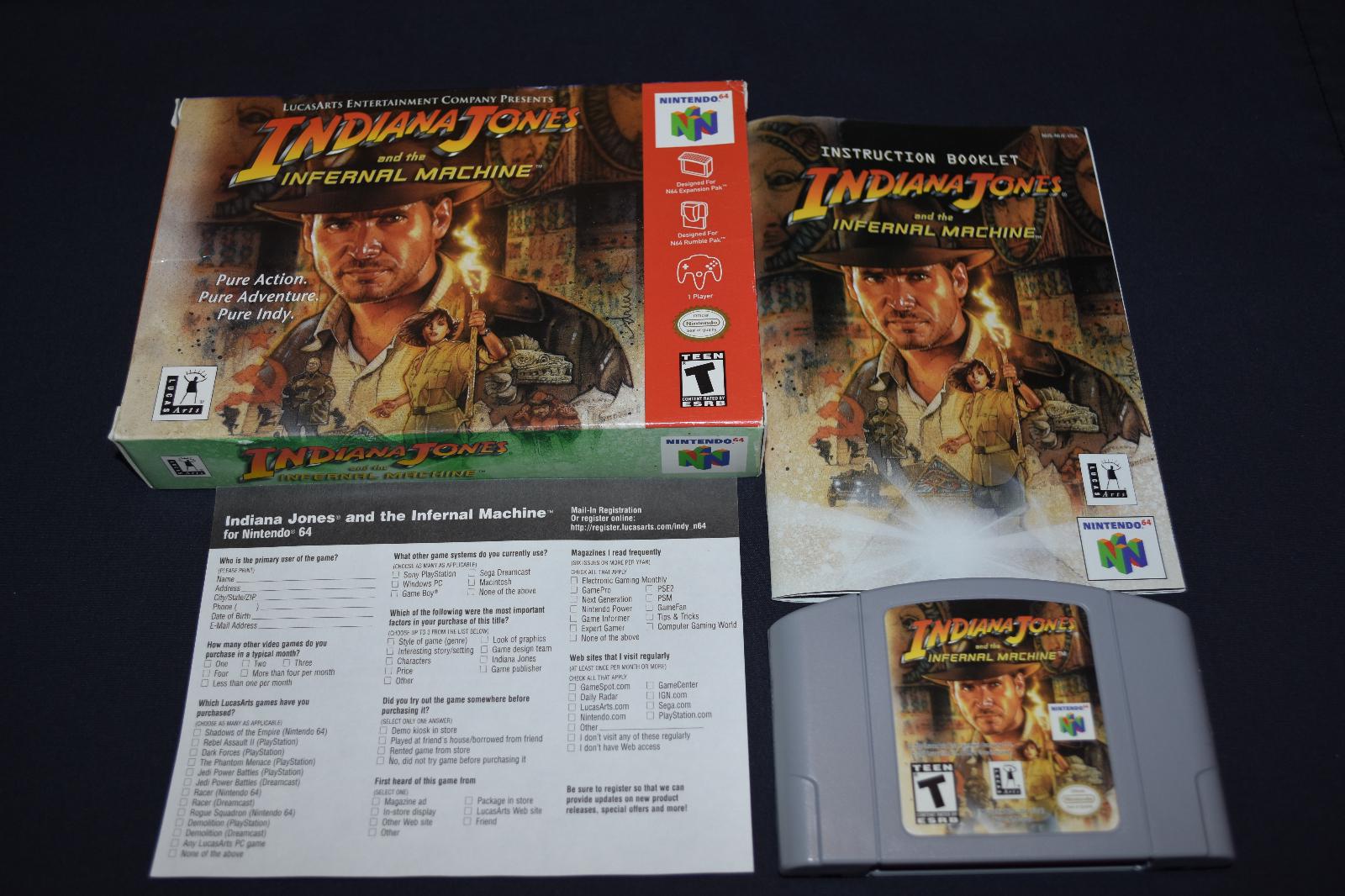 Indiana Jones Infernal Machine | Item, Box, and Manual | Nintendo 64