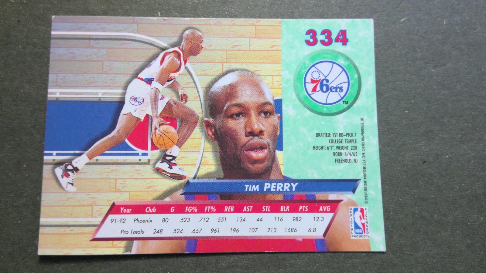 Tim Perry #334 Prices | 1992 Ultra | Basketball Cards