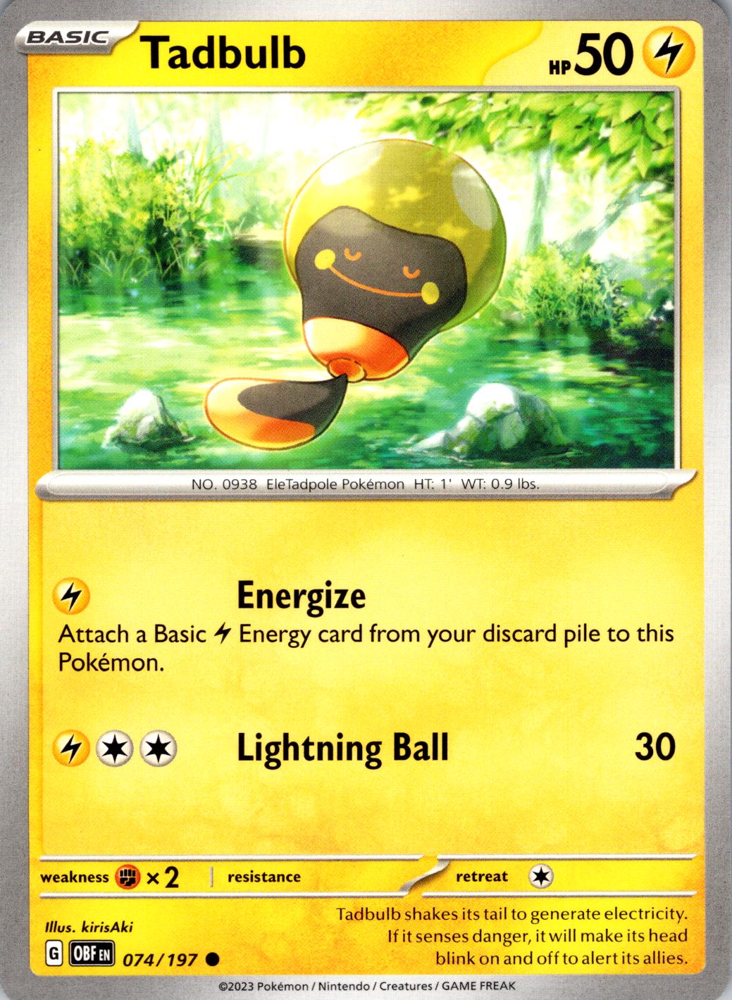 Tadbulb #74 Prices | Pokemon Obsidian Flames | Pokemon Cards