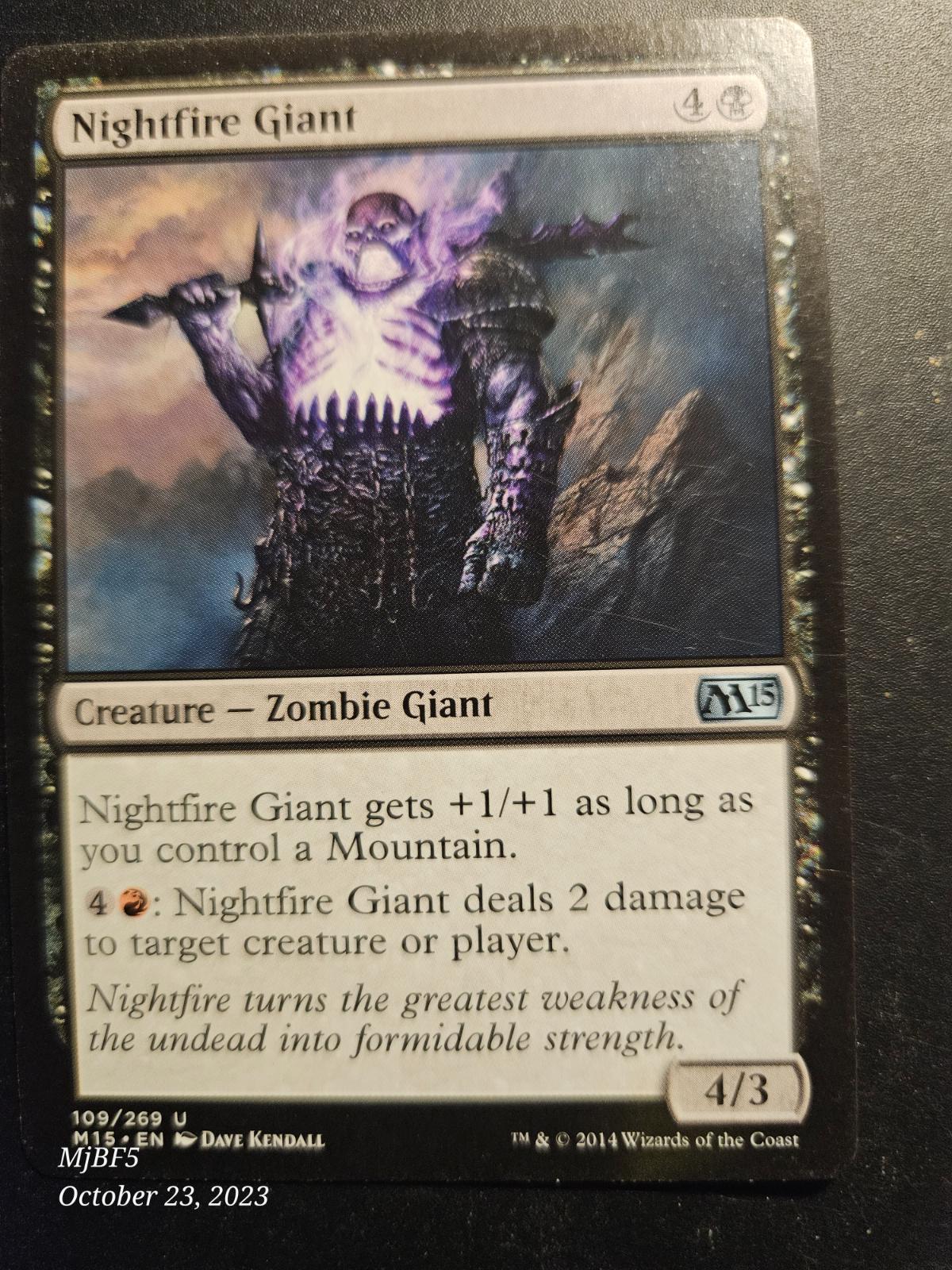 Nightfire Giant | Ungraded | Magic M15