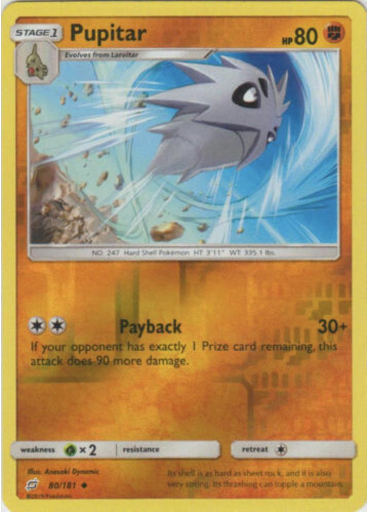 Pupitar [Reverse Holo] #80 Prices | Pokemon Team Up | Pokemon Cards