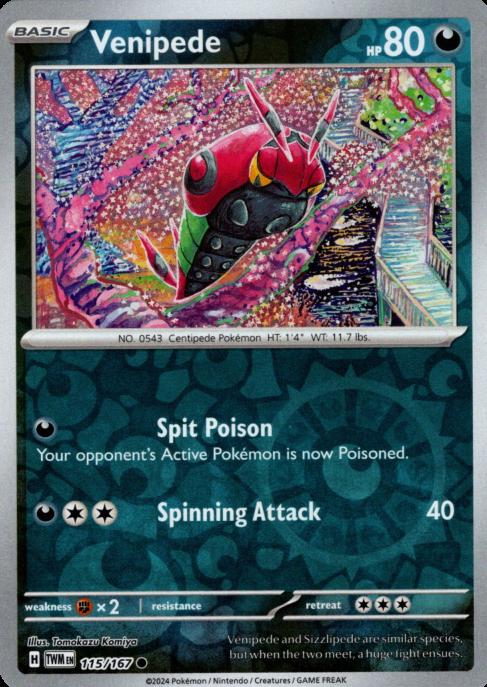 Prix de Venipede [Reverse Holo] #115 | Pokemon Twilight Masquerade ...