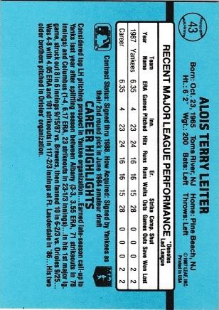 Al Leiter #43 Prices [Rookie] | 1988 Donruss | Baseball Cards