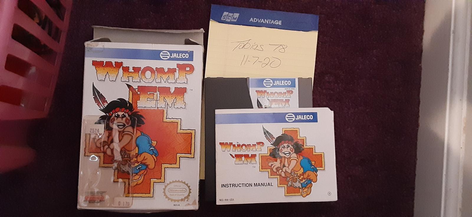 Whomp 'Em | Item, Box, and Manual | NES
