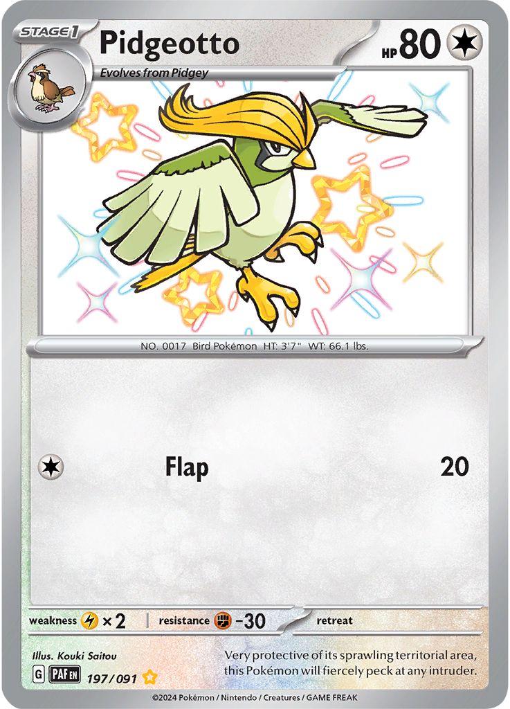 Pidgeotto #197 Prices | Pokemon Paldean Fates | Pokemon Cards