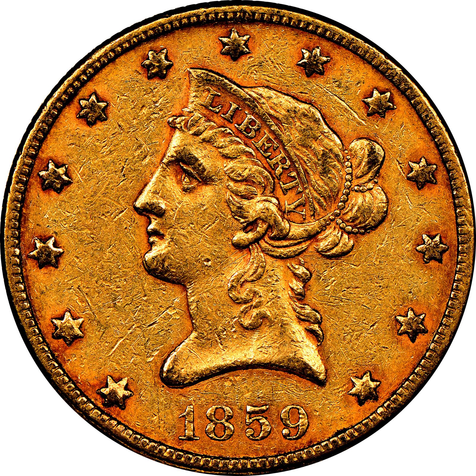 1859 Liberty Head Gold Eagle Prices | Ungraded, NGC, PCGS Values
