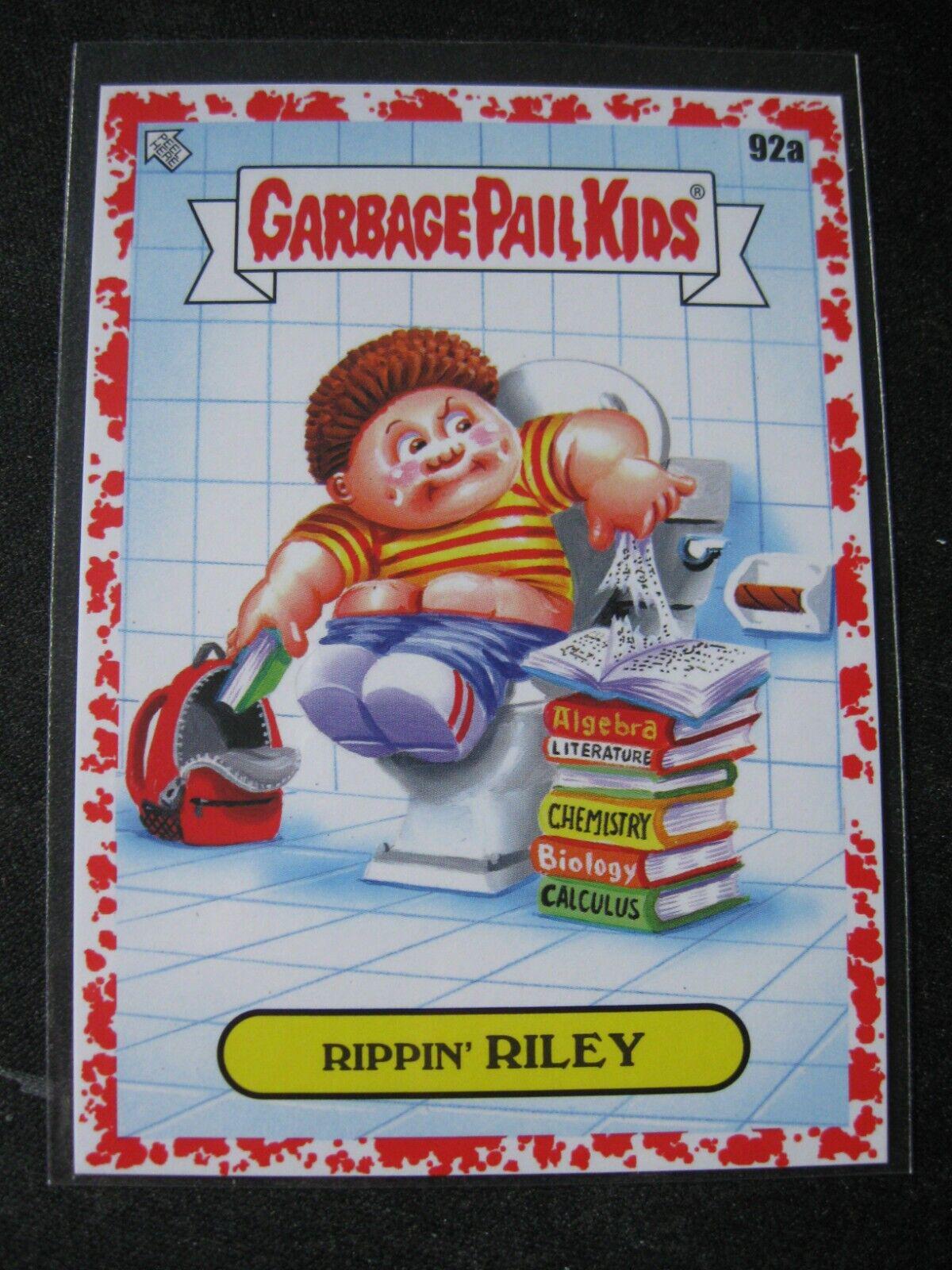Rippin' Riley [Red] #92a Prices | Garbage Pail Kids Book Worms | GPK Cards