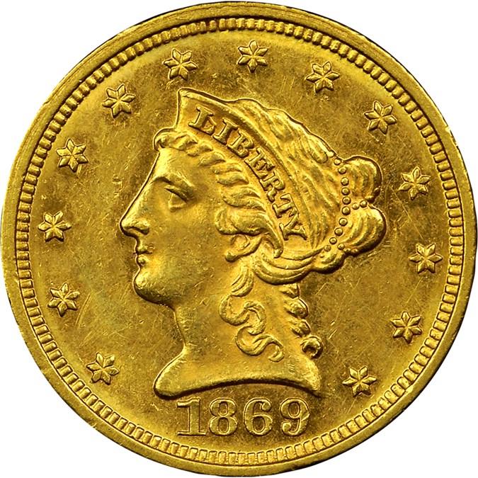 1869 S Liberty Head Quarter Eagle Prices | Ungraded, NGC, PCGS Values