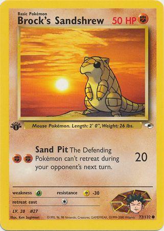 Brock's Sandshrew [1st Edition] #72 Prices | Pokemon Gym Heroes ...