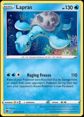 Lapras #31 Prices | Pokemon Brilliant Stars | Pokemon Cards