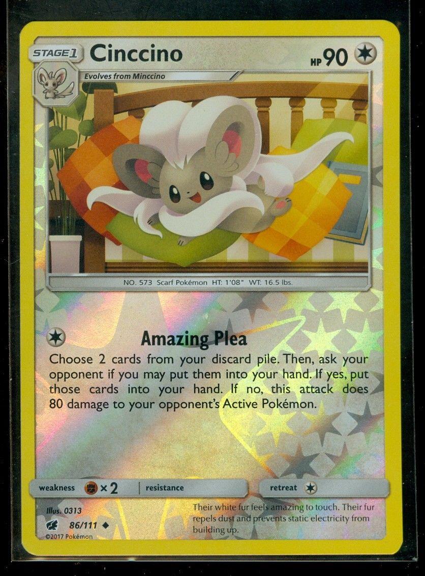 Cinccino [Reverse Holo] #86 Prices | Pokemon Crimson Invasion | Pokemon Cards