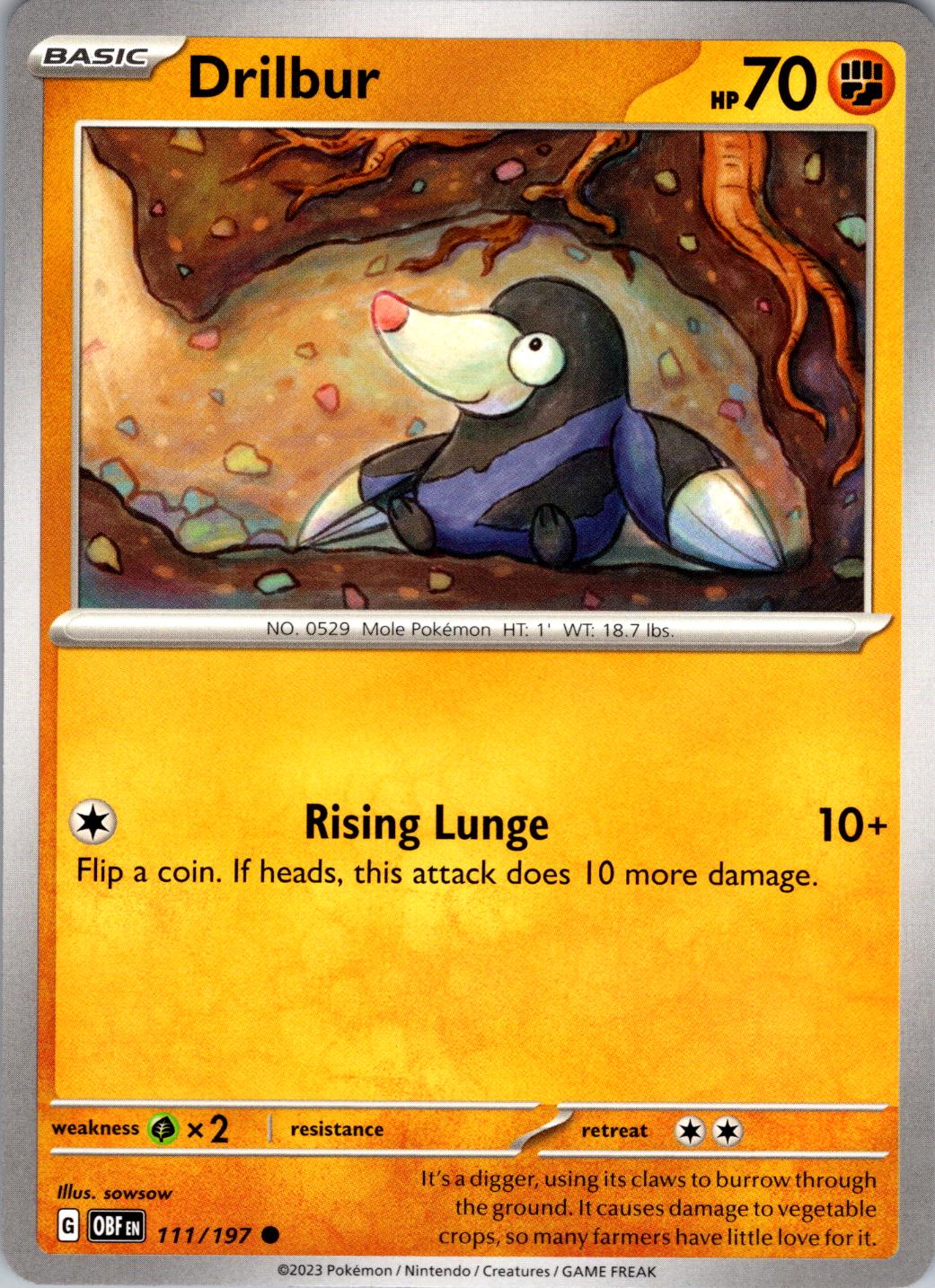 Drilbur #111 Prices | Pokemon Obsidian Flames | Pokemon Cards