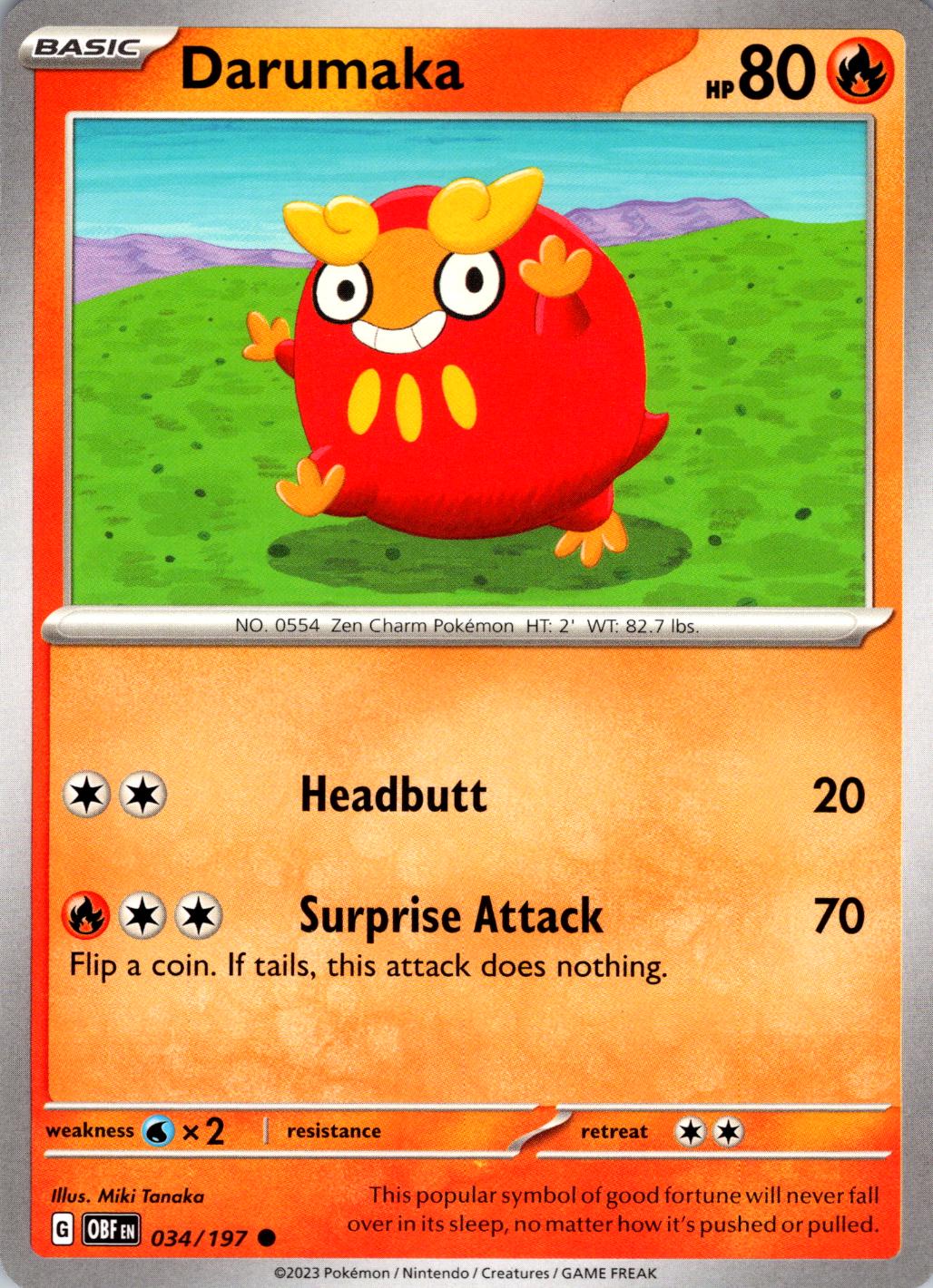 Darumaka #34 Prices | Pokemon Obsidian Flames | Pokemon Cards