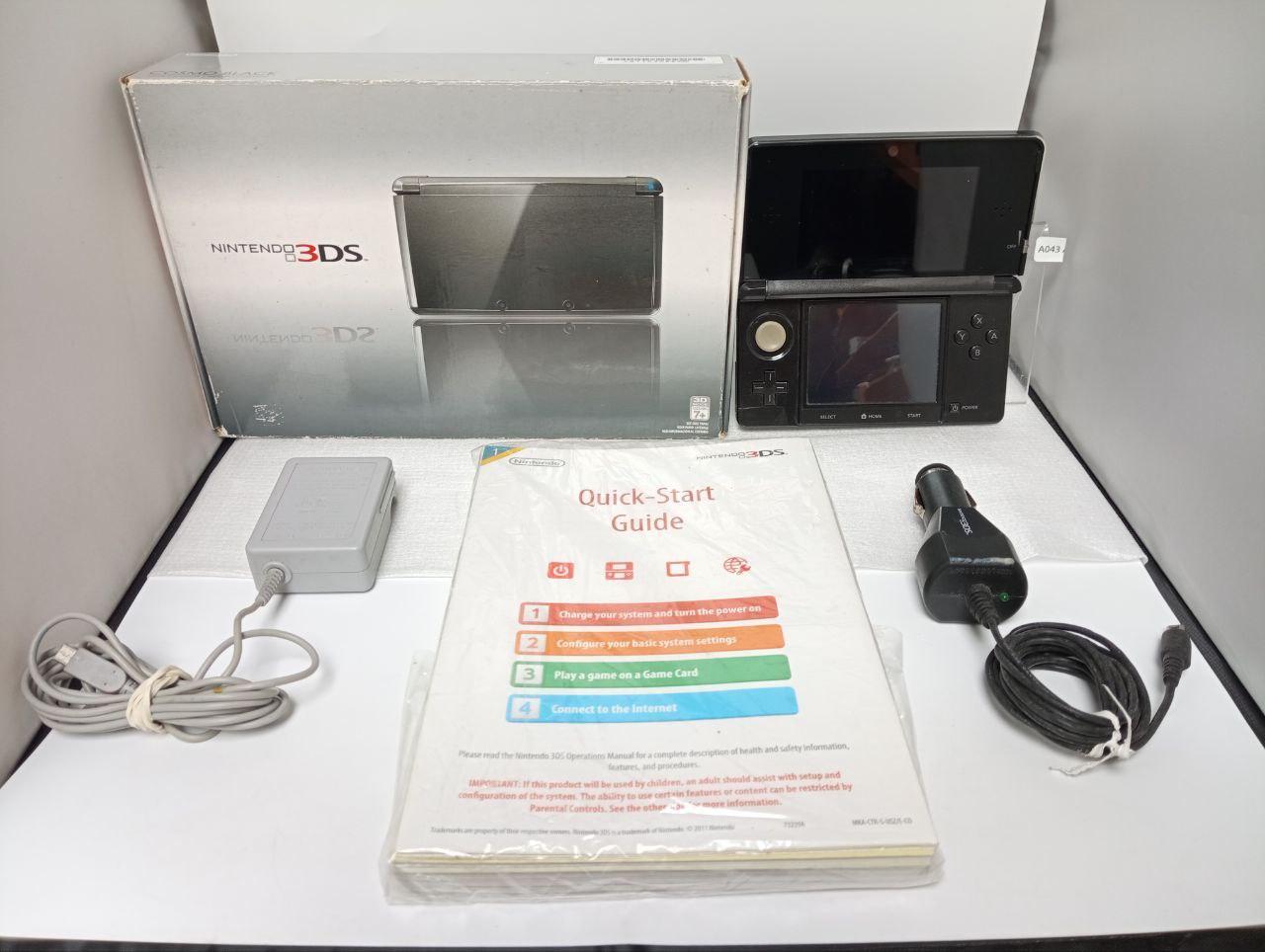 Nintendo 3DS Cosmo Black | Item, Box, and Manual | Nintendo 3DS