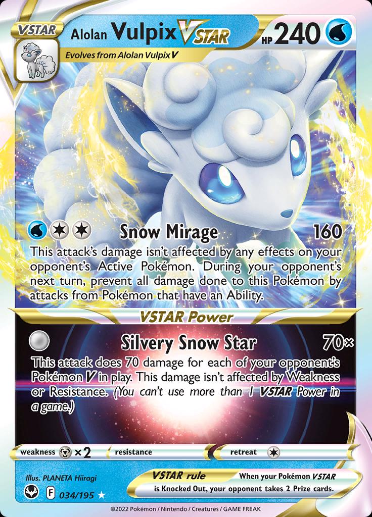 Alolan Vulpix VSTAR #34 Prices | Pokemon Silver Tempest | Pokemon Cards