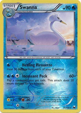 Swanna [Reverse Holo] #36 Prices | Pokemon Dark Explorers | Pokemon Cards