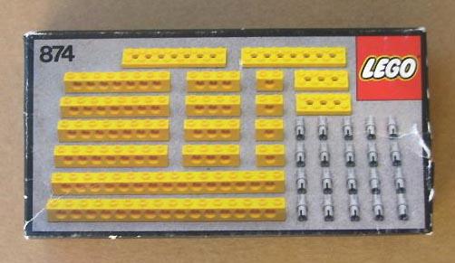 Yellow Beams with Connector Pegs #874 LEGO Set Prices | New, Boxed ...
