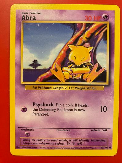 Abra | Ungraded | Pokemon Base Set