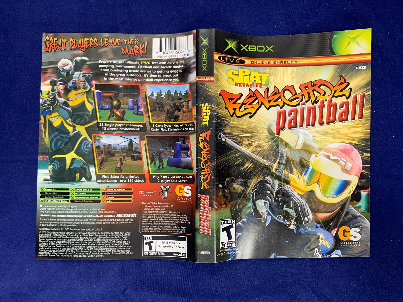 Splat Magazine Renegade Paintball | Box only | Xbox