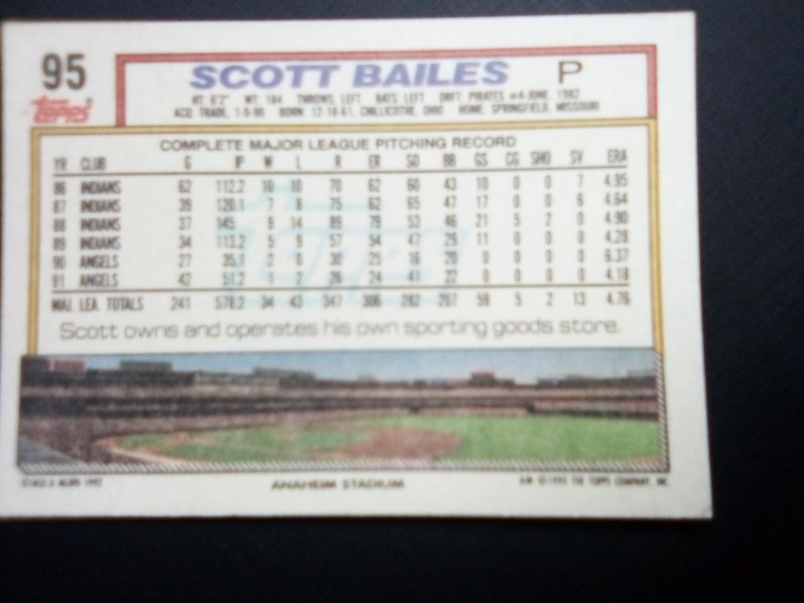 Scott Bailes [Winner] #95 Prices | 1992 Topps Gold | Baseball Cards