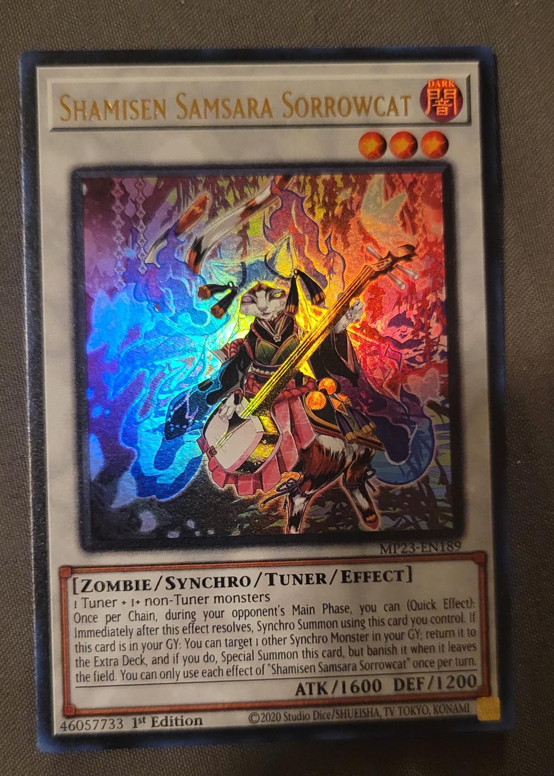 Shamisen Samsara Sorrowcat MP23-EN189 Prices | YuGiOh 25th Anniversary ...