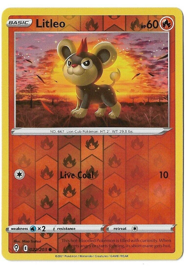 Litleo [Reverse Holo] #22 Prices | Pokemon Evolving Skies | Pokemon Cards