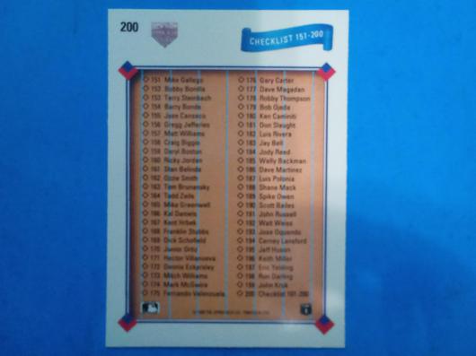 1991 Checklist 151-200 | Ungraded | 1991 Upper Deck