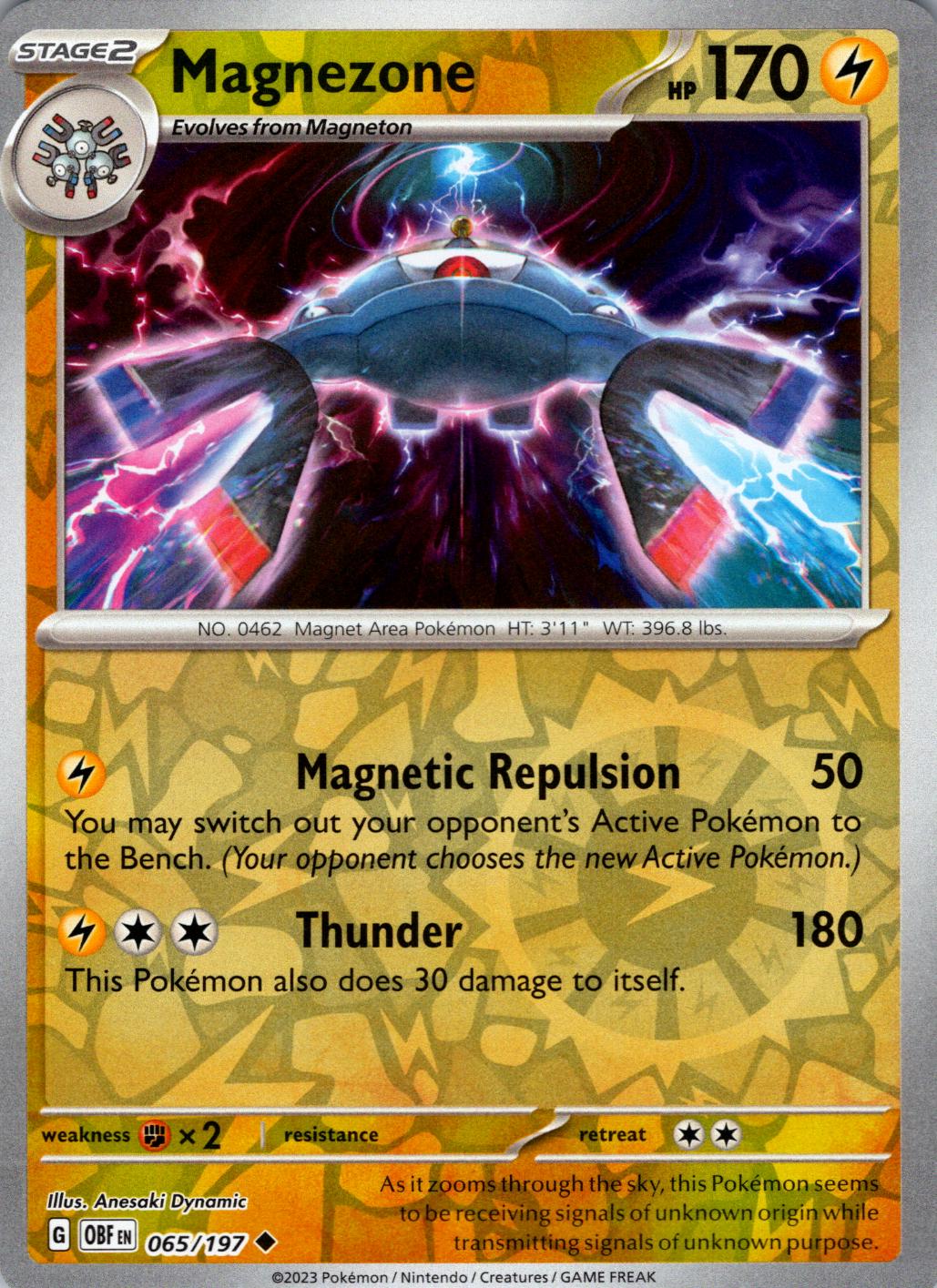 Magnezone [Reverse Holo] #65 Prices | Pokemon Obsidian Flames | Pokemon ...