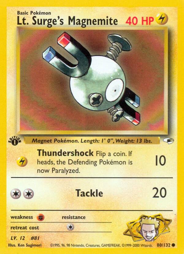 Lt. Surge's Magnemite [1st Edition] #80 Prices | Pokemon Gym Heroes ...