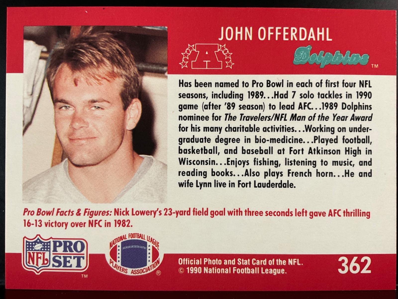 John Offerdahl #362 Prices | 1990 Pro Set | Football Cards