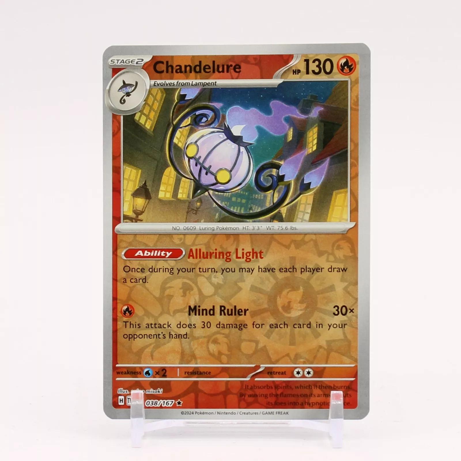 Chandelure [Reverse Holo] #38 Prices | Pokemon Twilight Masquerade ...
