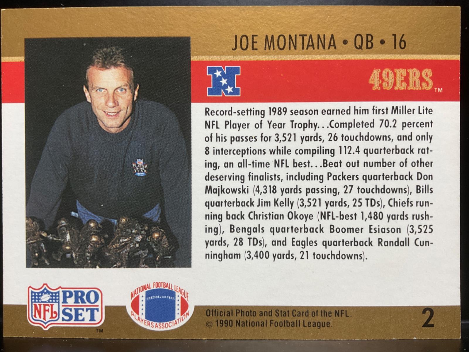 Joe Montana #2 Prices | 1990 Pro Set | Football Cards